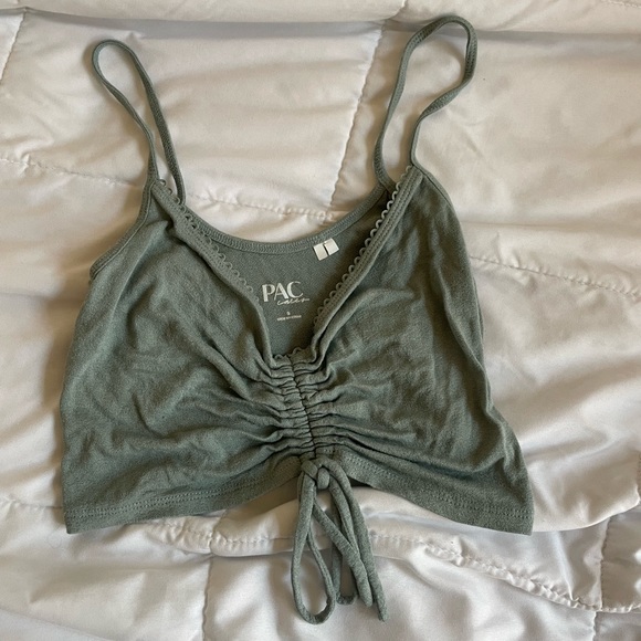 PacSun | Tops | Sage Green Pacsun Tank Top Crop Top | Poshmark